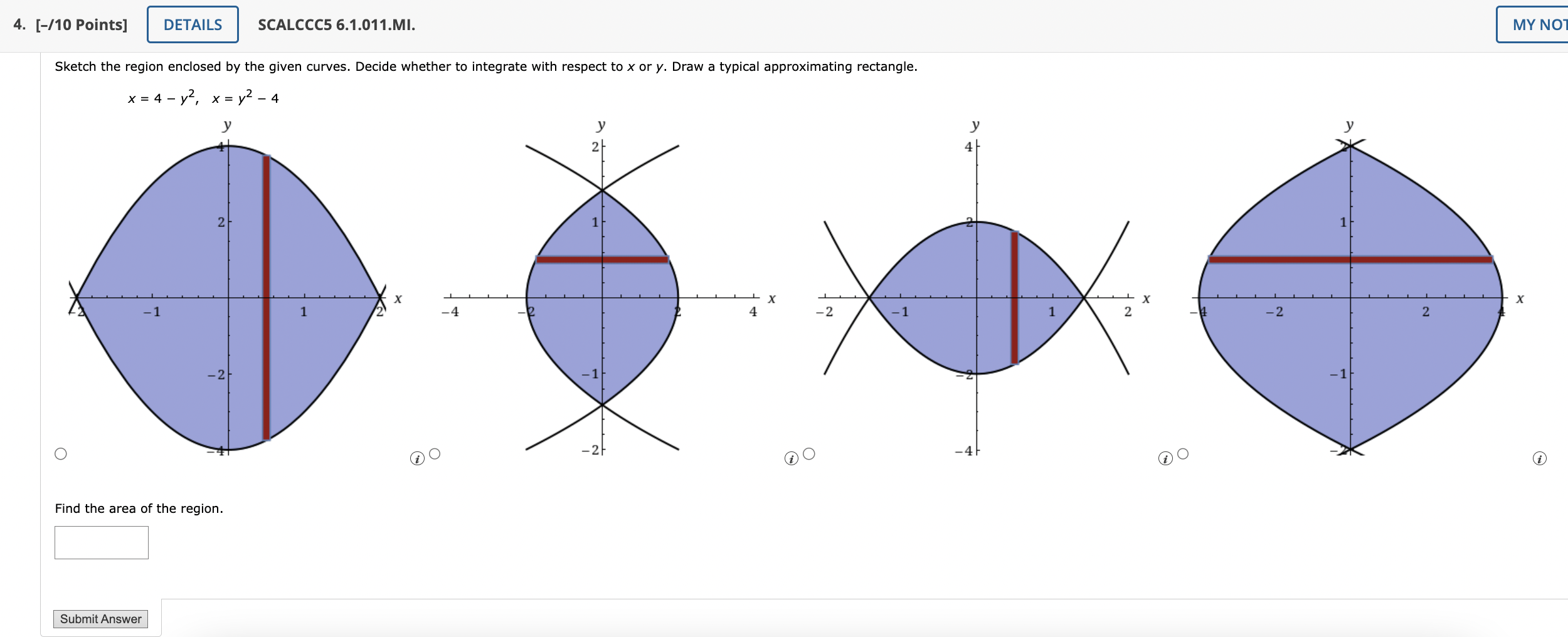 Solved The graphs of two functions are shown with the areas | Chegg.com