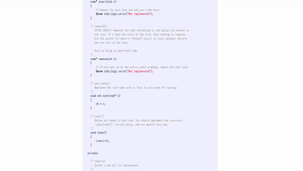 Solved In this assignment you're going to implement splay | Chegg.com