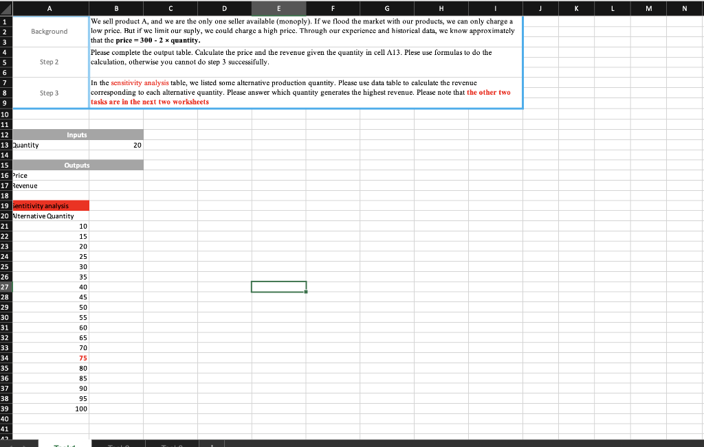 Solved PLEASE COMPLETE THE FOLLOWING STEPS IN EXCEL: | Chegg.com