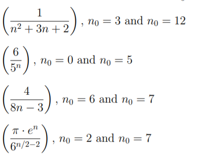 Solved Re-index each of the following sequences to start at | Chegg.com