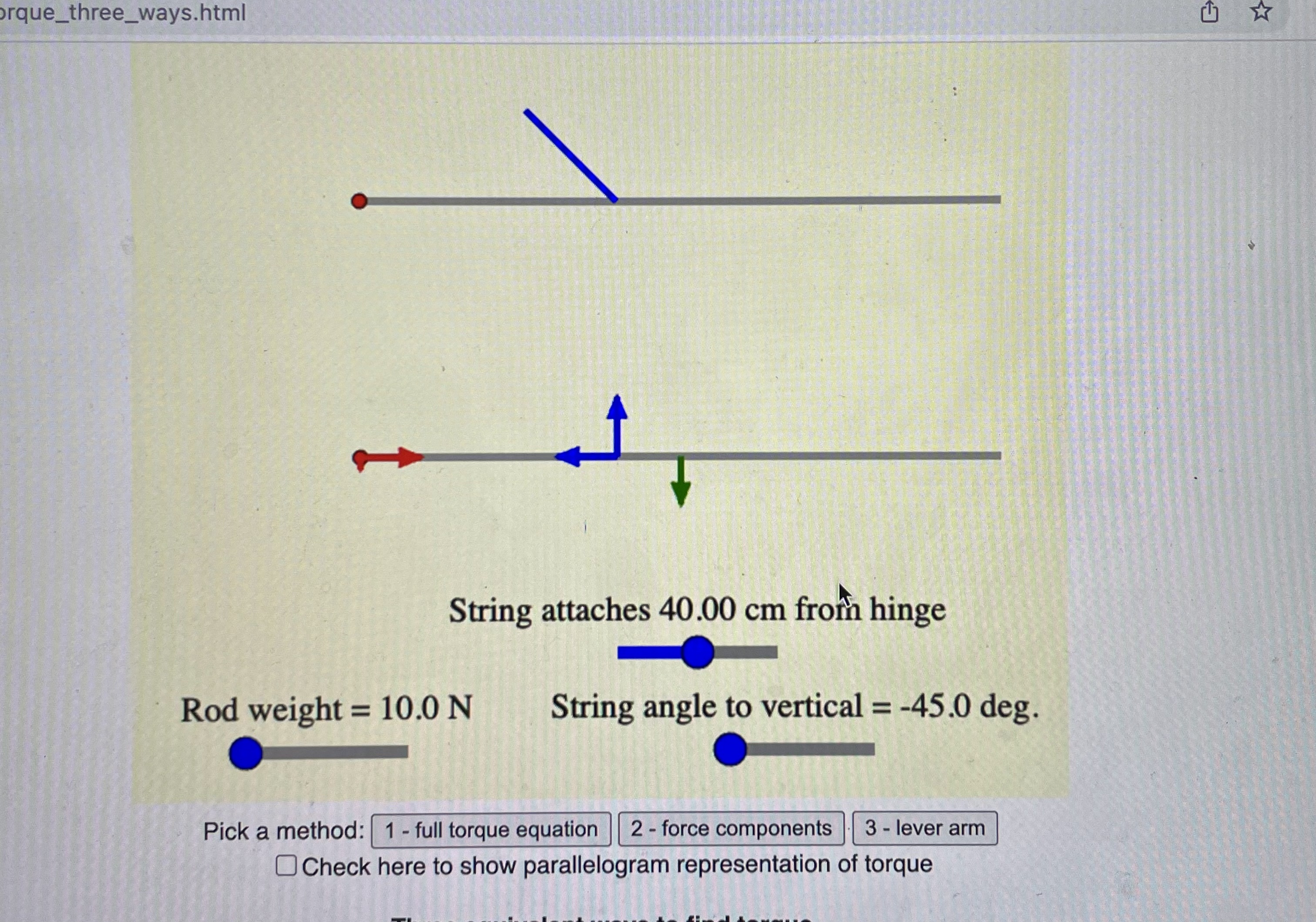 Solved Assume the rod is 100cm in length. Without change any | Chegg.com