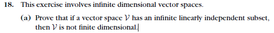 Solved 18. This exercise involves infinite dimensional | Chegg.com