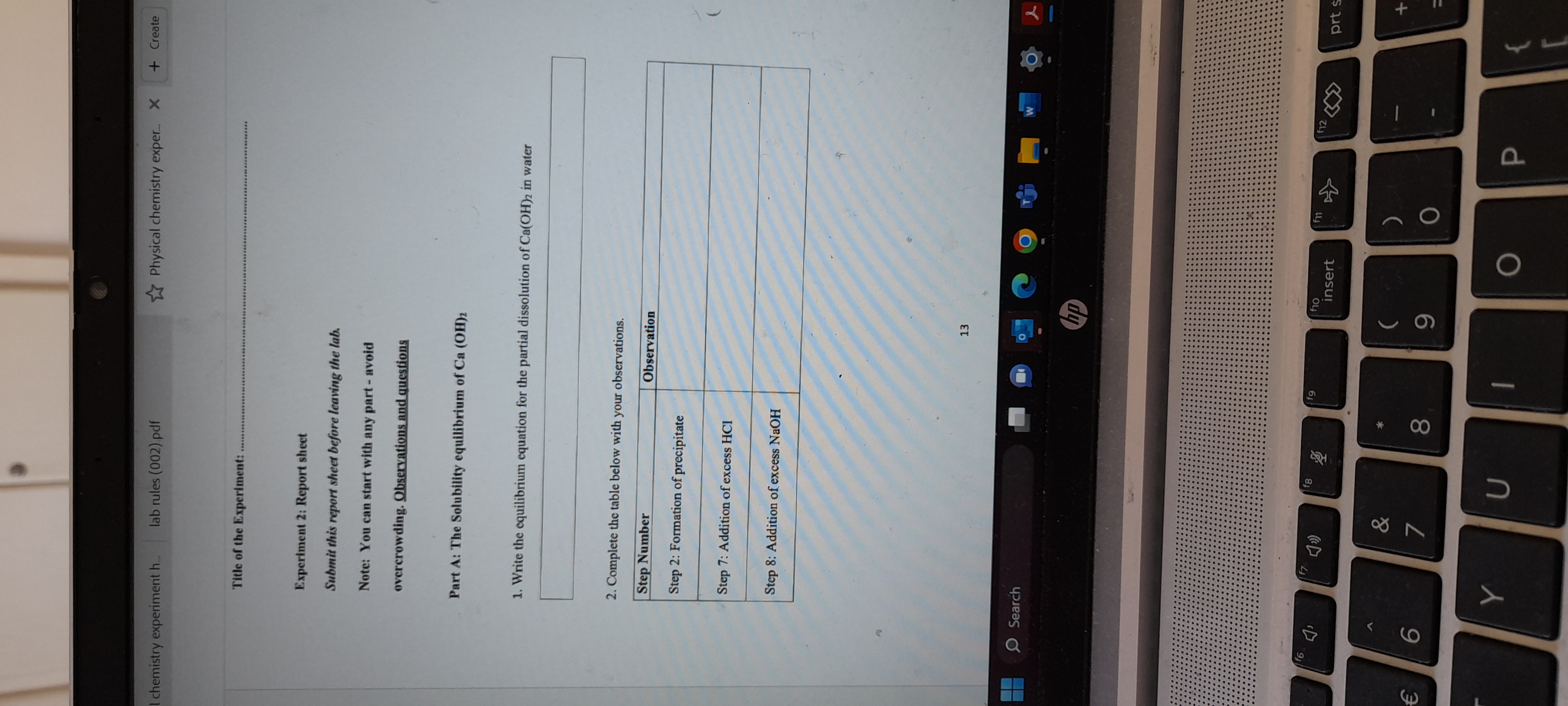 Solved Experiment 2: Report shect Subwit this report sheet | Chegg.com Solved Experiment 2: Report shect Subwit this report sheet | Chegg.com