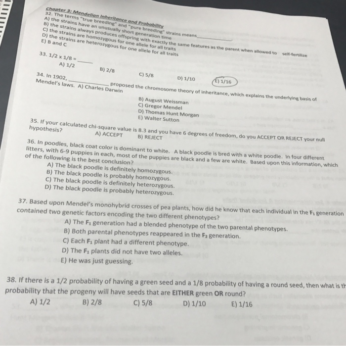 Solved Chop 32. The terms "true breeding" and "pure | Chegg.com