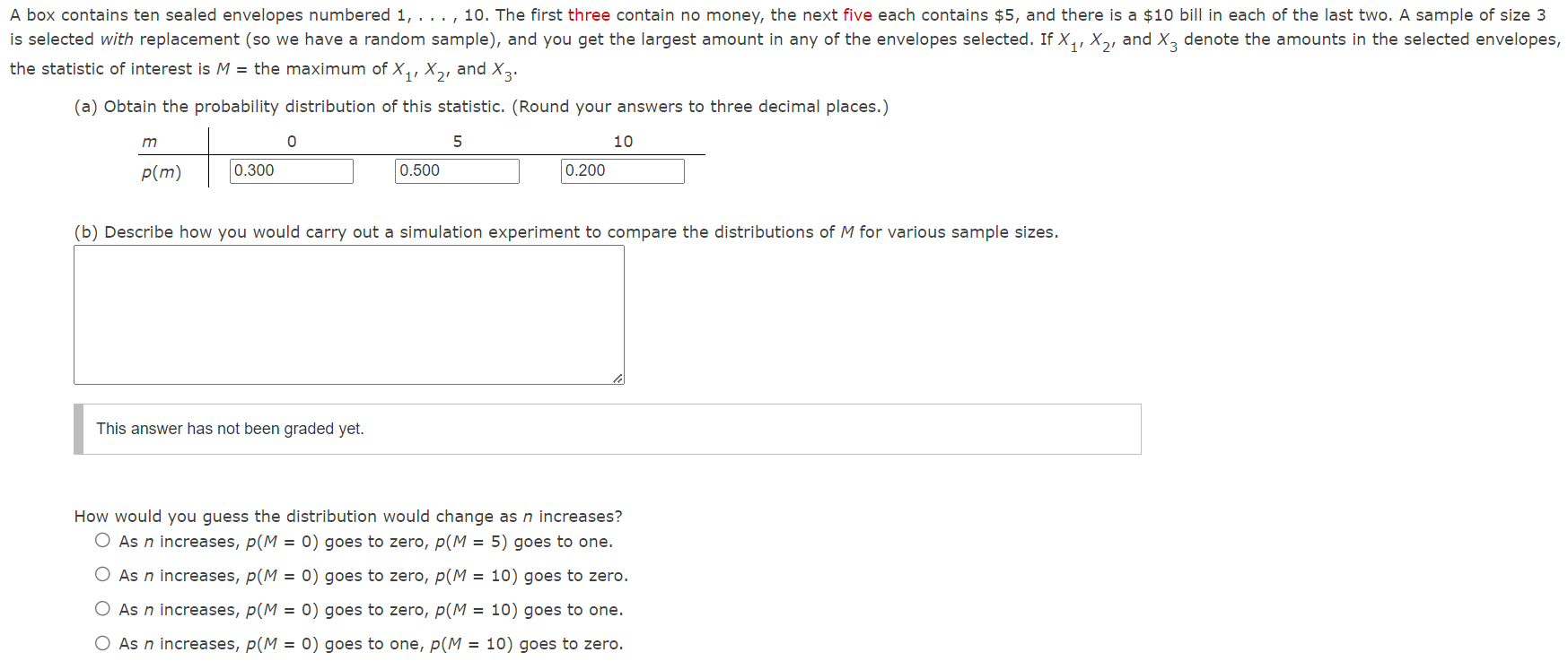 Solved he statistic of interest is M= the maximum of X1,X2 | Chegg.com