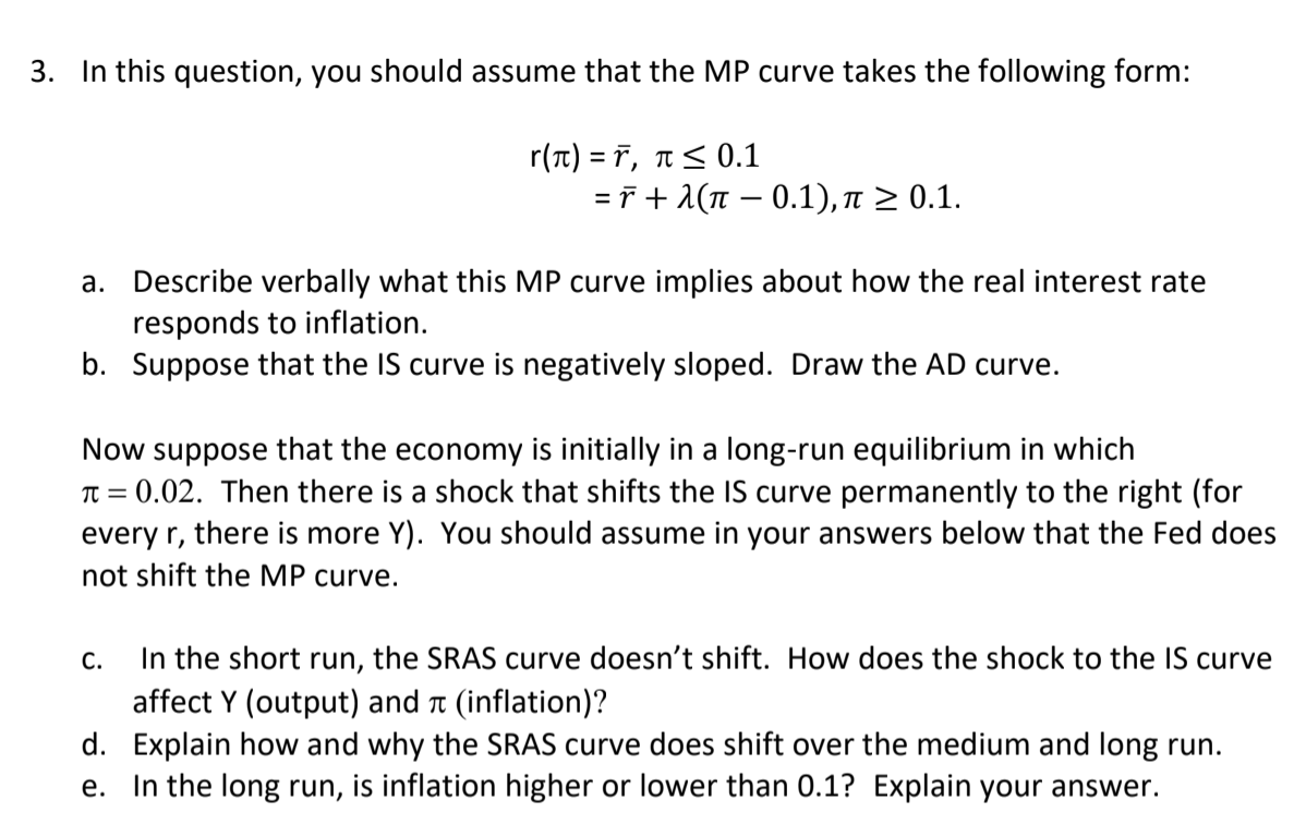 3. In this question, you should assume that the MP | Chegg.com