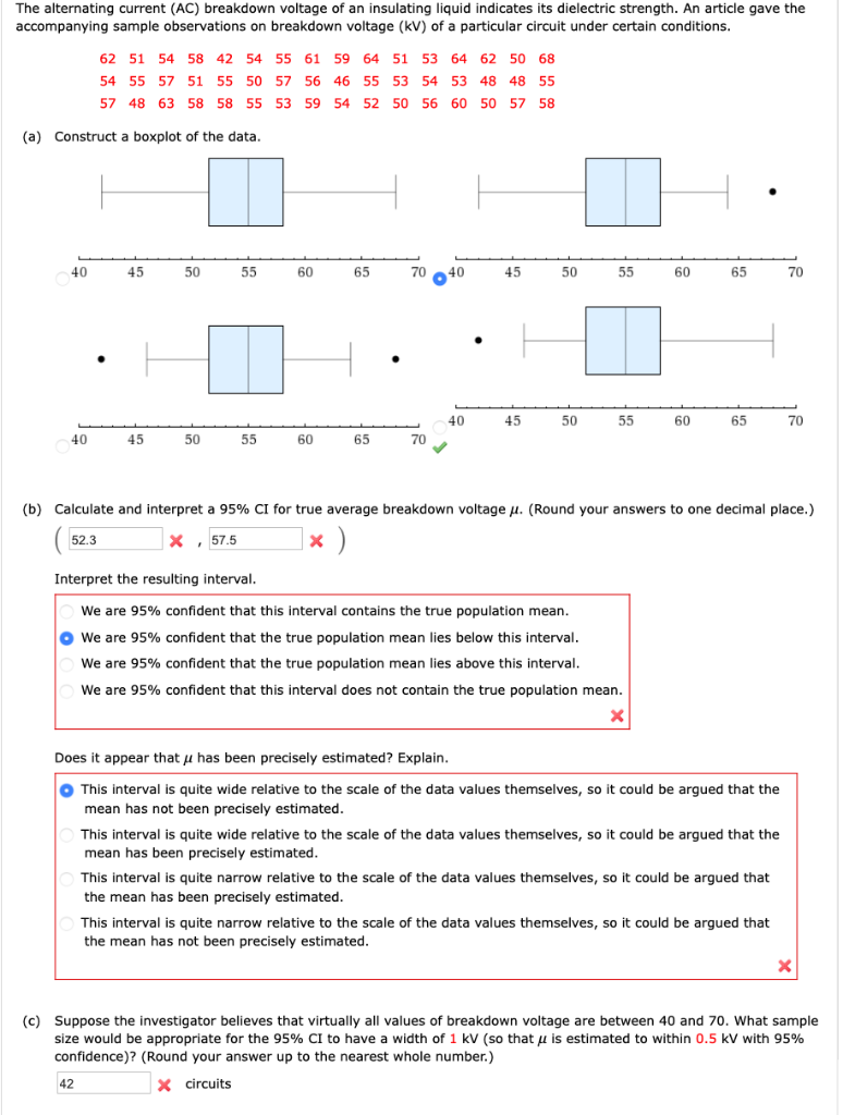 Solved The alternating current (AC) breakdown voltage of an | Chegg.com