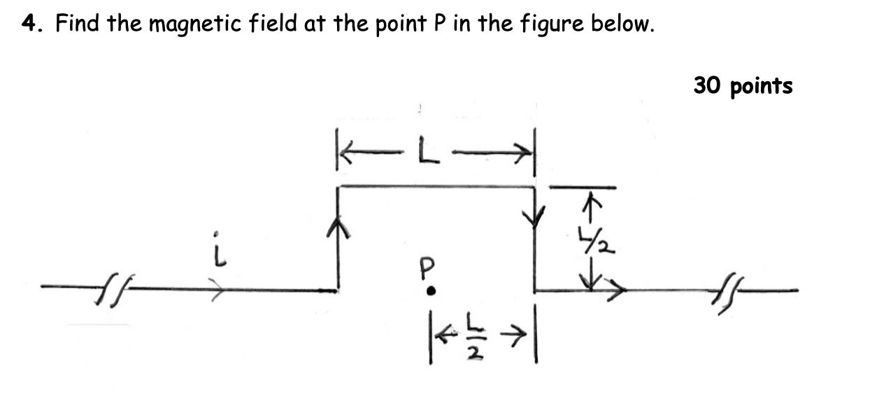 Solved 4. Find the magnetic field at the point P in the | Chegg.com