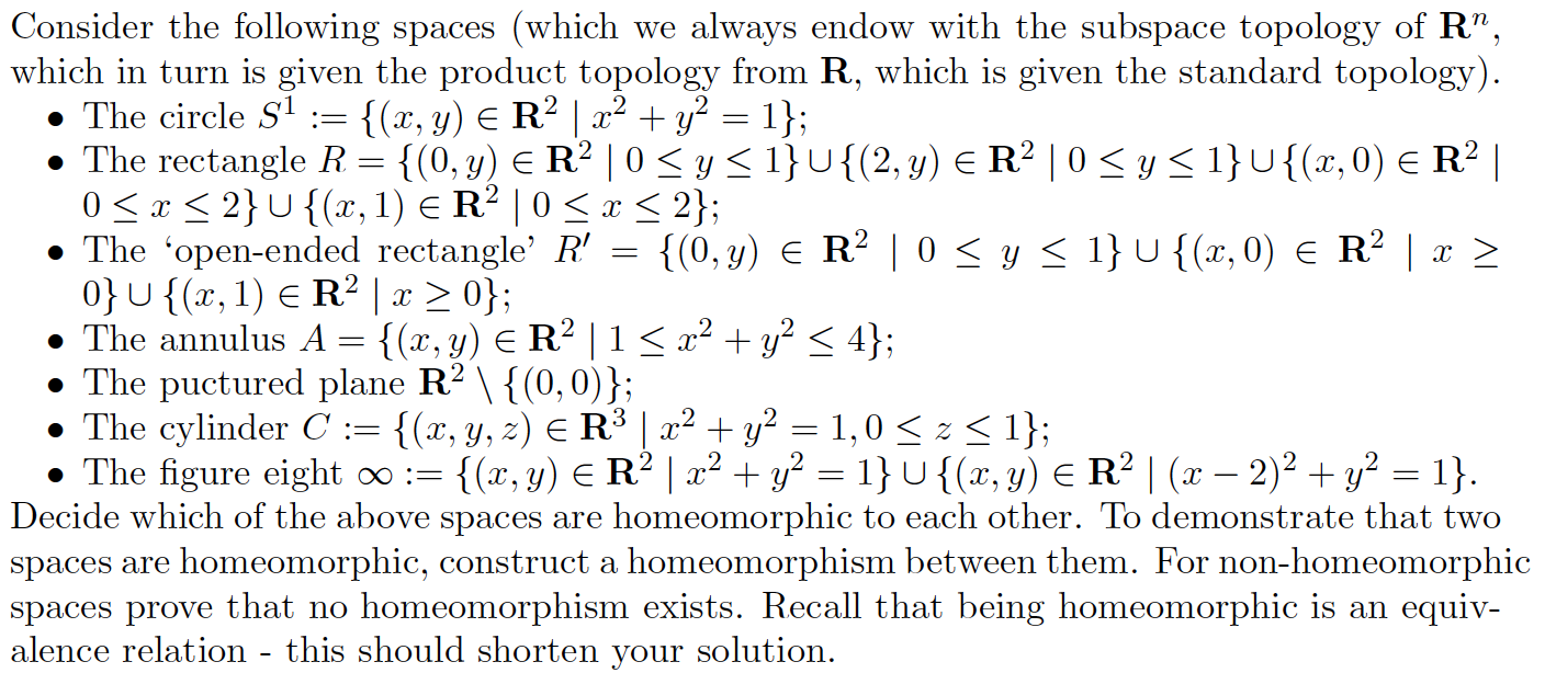 Solved Construct the homeomorphism represented by a | Chegg.com