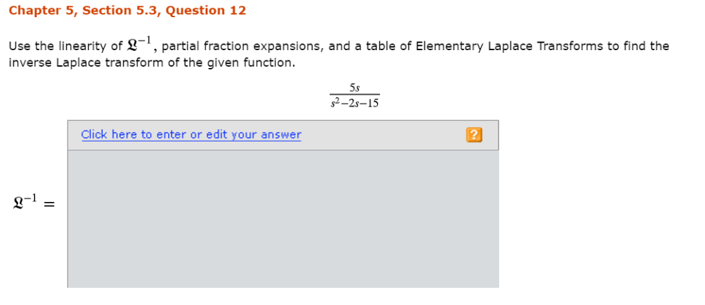 Solved Chapter 5, Section 5.3, Question 12 Use the linearity | Chegg.com