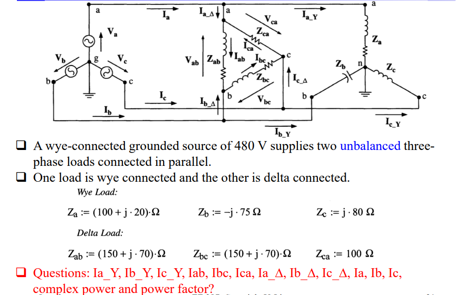 Solved A wye-connected grounded source of 480 V supplies two | Chegg.com