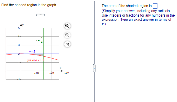 Solved Find the shaded region in the graph. | Chegg.com