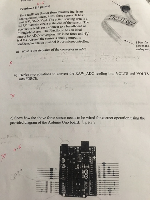 Solved o.S Problem 3 110 points The FlexiForce Sensor form | Chegg.com