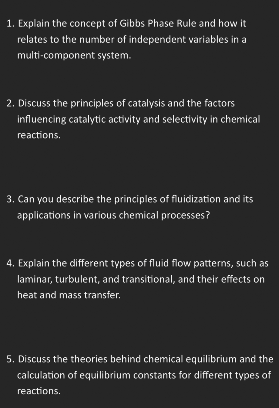 Solved 1. Explain the concept of Gibbs Phase Rule and how it | Chegg.com