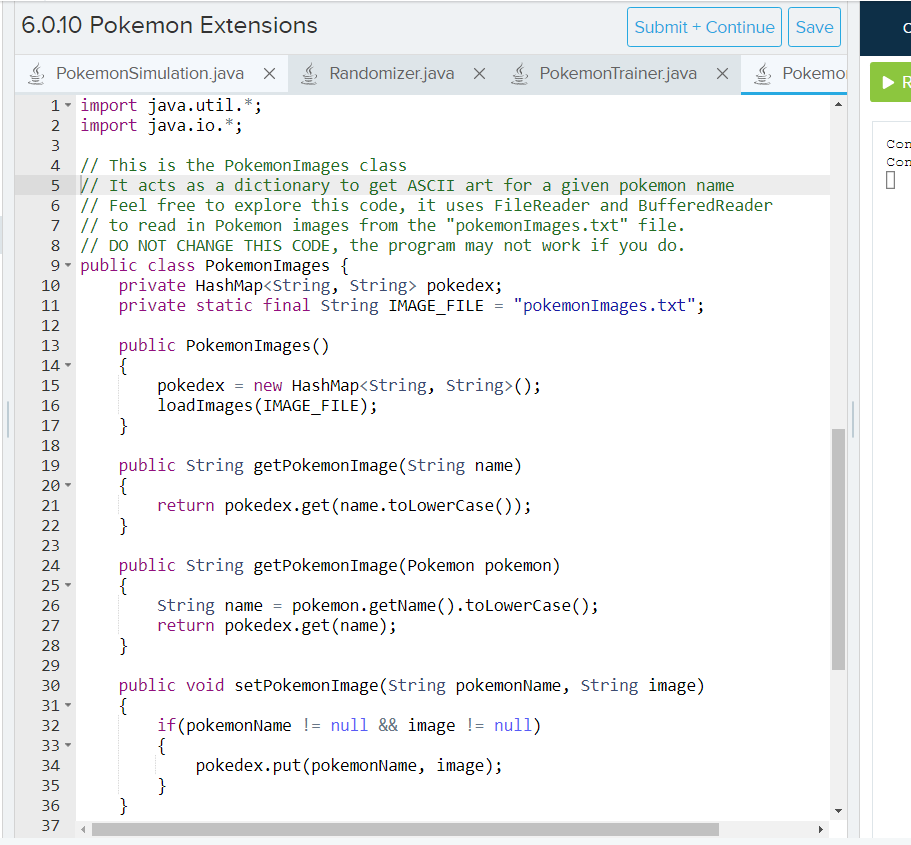 Solved 6.0.10 Pokemon Extensions 1 public class | Chegg.com