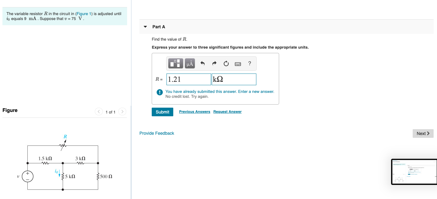 Solved The variable resistor R in the circuit in (Figure 1) | Chegg.com