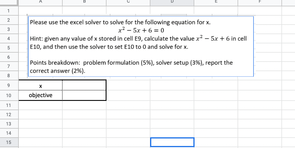 Solved Please use the excel solver to solve for the | Chegg.com