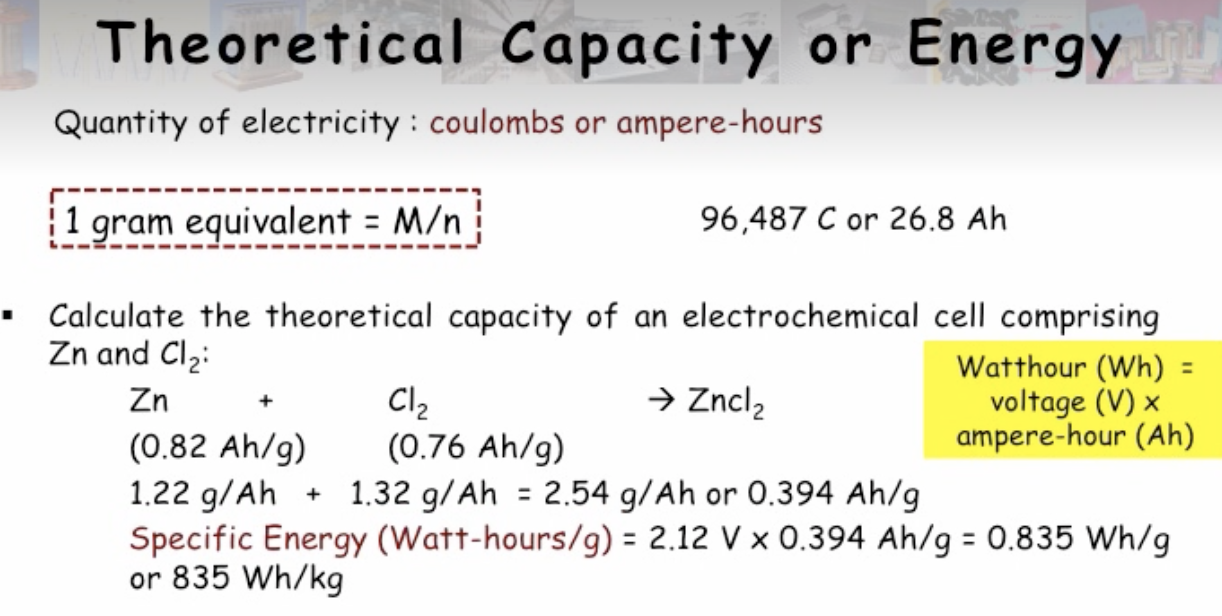 Solved Theoretical Capacity or Energy Quantity of | Chegg.com