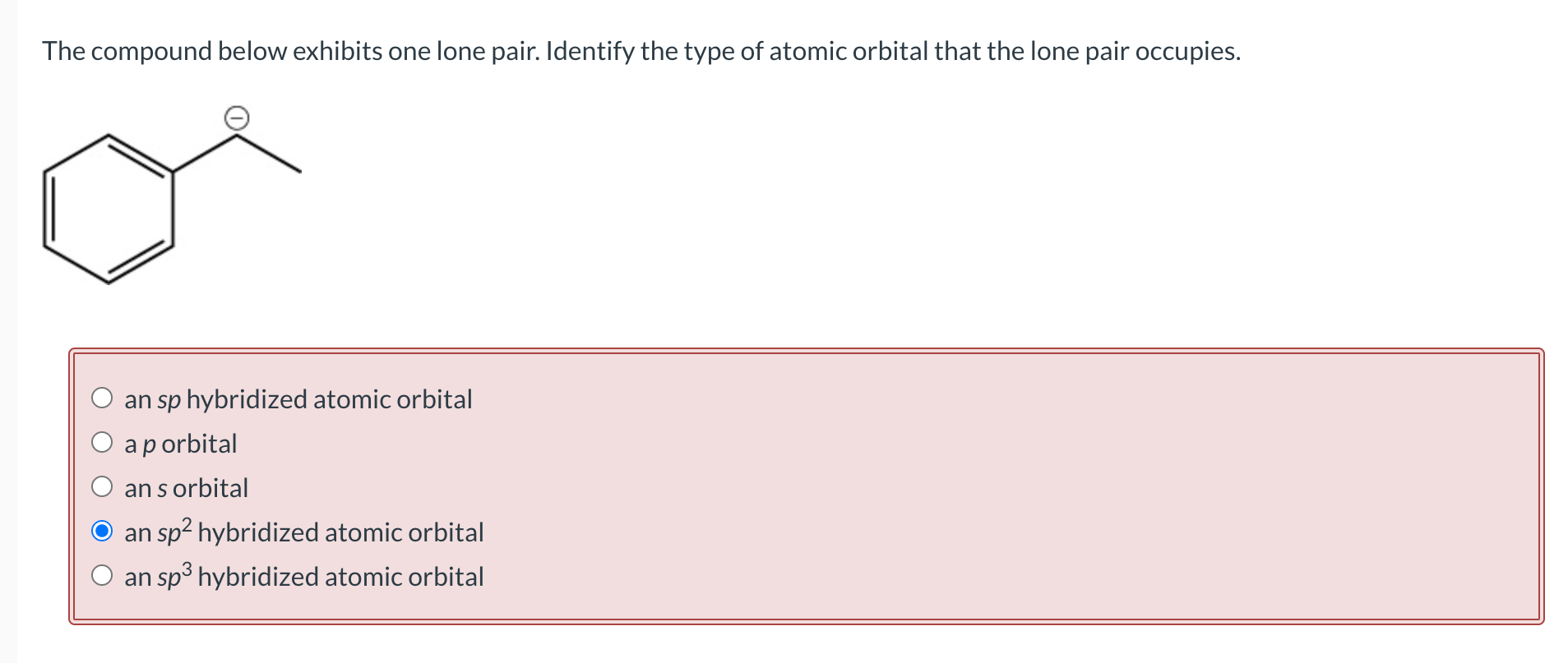 Solved The compound below exhibits one lone pair. Identify | Chegg.com