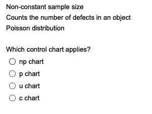 Solved Non-constant sample size Counts the number of defects | Chegg.com