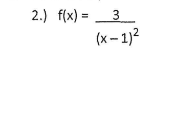 Solved 2.) f(x)=(x−1)23 | Chegg.com