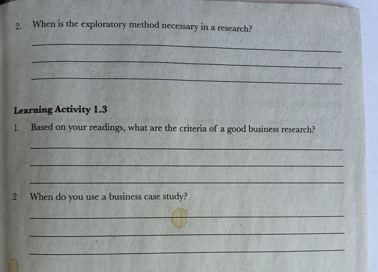 Solved 1. How useful is business research for a manager in | Chegg.com