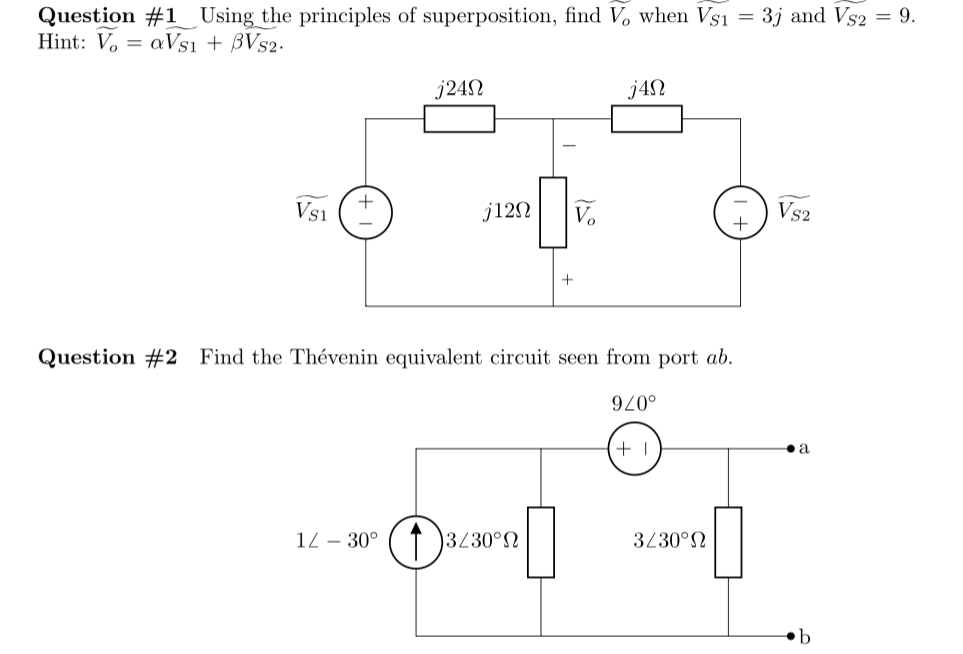 Solved Question #1 Using the principles of superposition, | Chegg.com