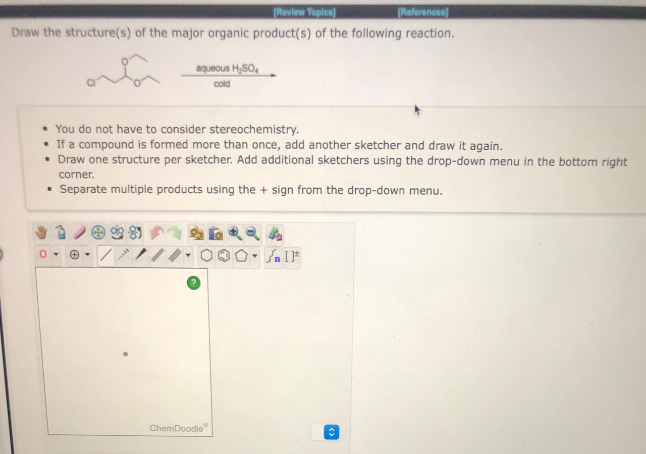 Draw The Structure S Of The Major Organic Product S