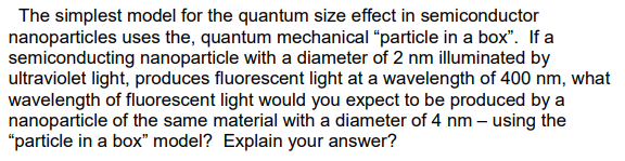 Solved The simplest model for the quantum size effect in | Chegg.com