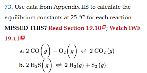 Solved Use data from Appendix IIB to calculate | Chegg.com