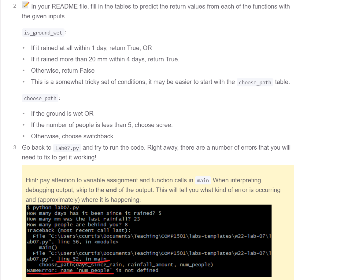 Solved 2. In your README file, fill in the tables to predict | Chegg.com
