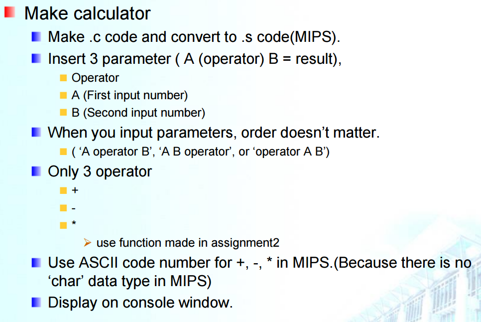 Solved Make calculator Make .c code and convert to .s | Chegg.com