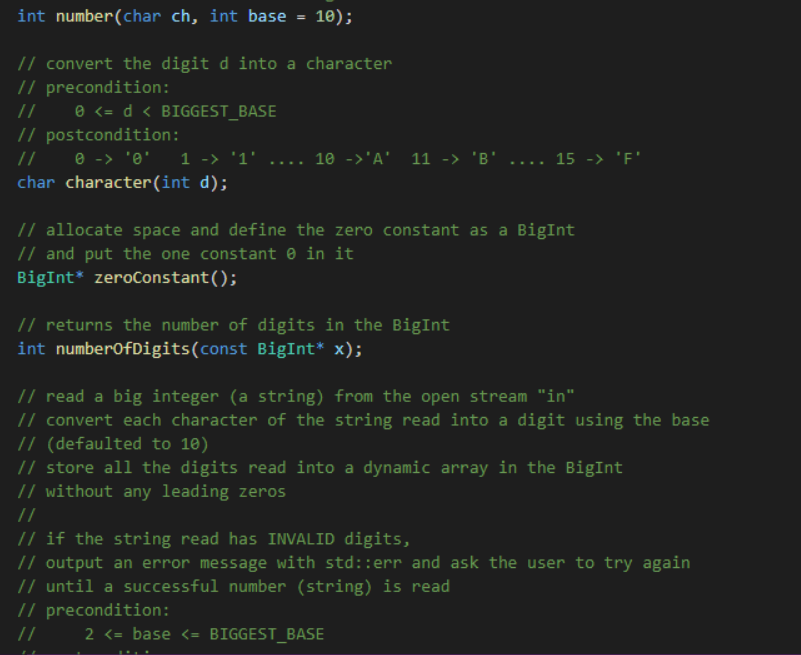 Solved The program testBigInts interacts with the user. It | Chegg.com