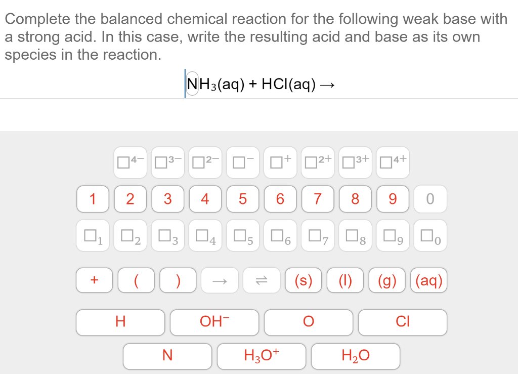 Solved Complete the balanced chemical reaction for the | Chegg.com