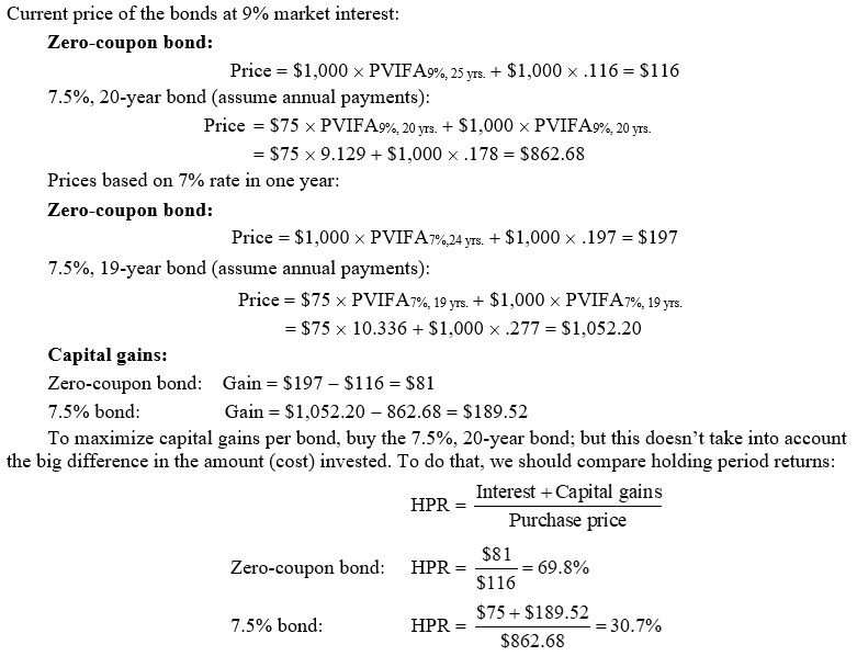 Solved Stacy Picone is an aggressive bond trader who likes | Chegg.com