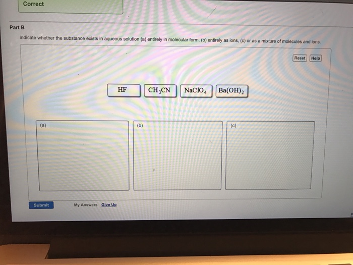 Solved Indicate whether the substance exists in aqueous | Chegg.com Solved Indicate whether the substance exists in aqueous | Chegg.com