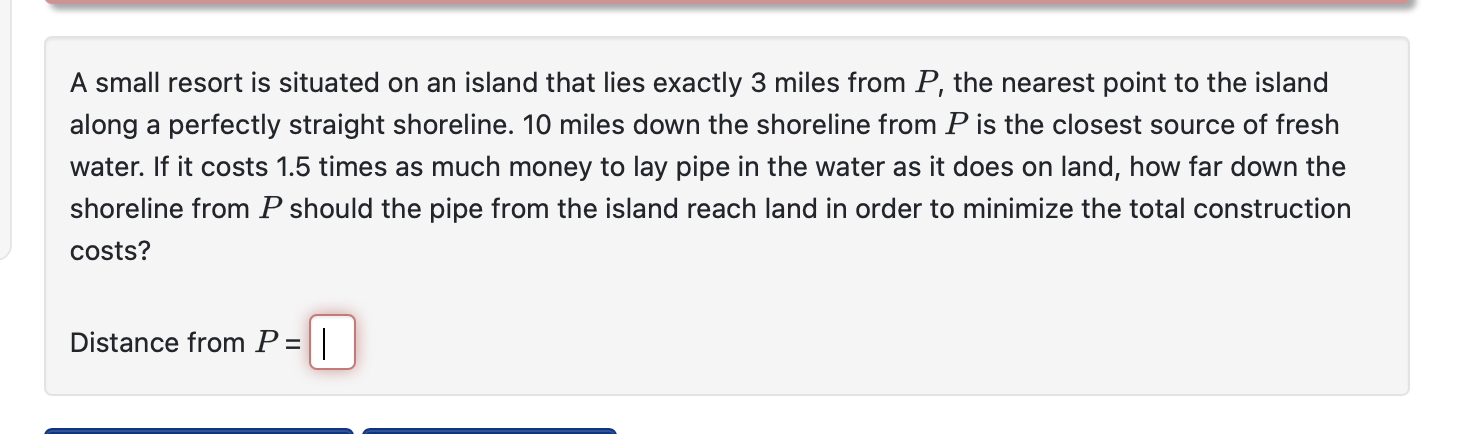 Solved A small resort is situated on an island that lies | Chegg.com