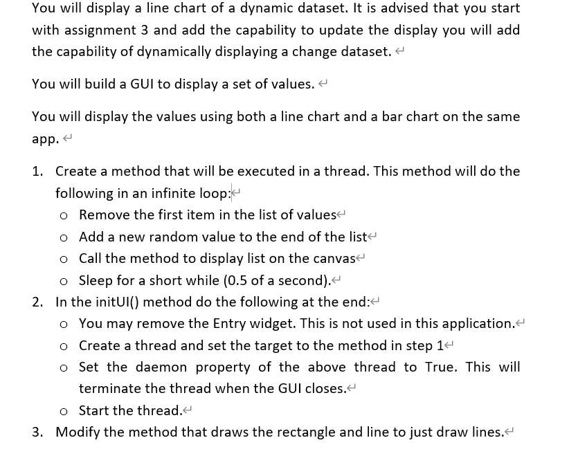Solved You will display a line chart of a dynamic dataset. | Chegg.com