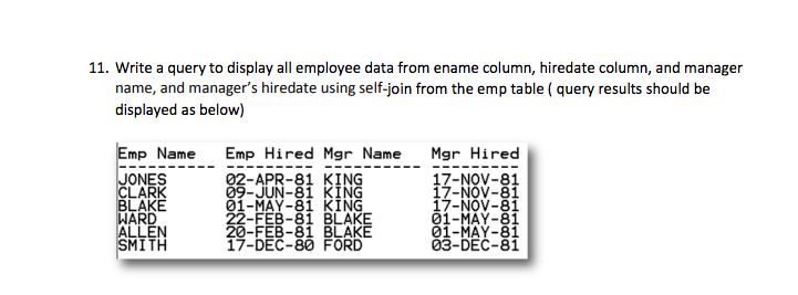 Solved Run sqlplus system/Oracle11. THIS QUESTION ARE BASE | Chegg.com
