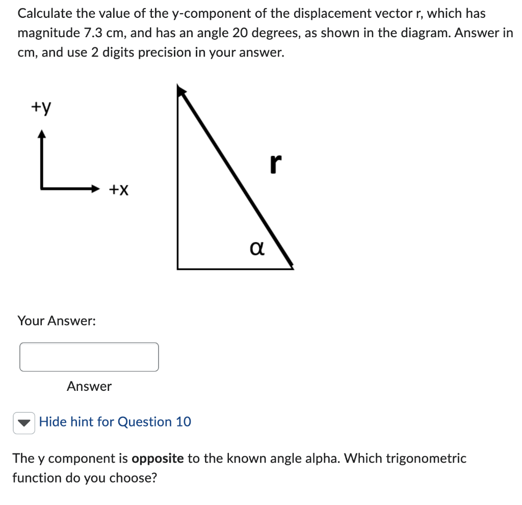 Solved Calculate the value of the y-component of the | Chegg.com