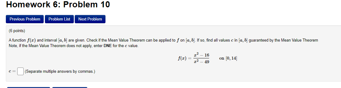 Solved Homework 6: Problem 10 Previous Problem Problem List | Chegg.com