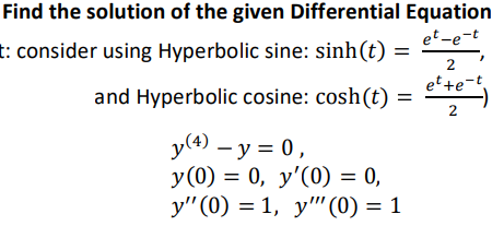 Solved Find the solution of the given Differential Equation | Chegg.com