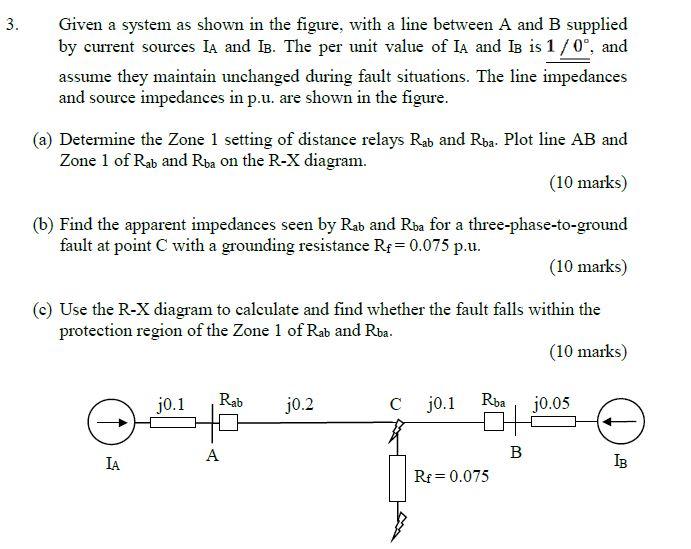 Solved 3. Given a system as shown in the figure, with a line | Chegg.com