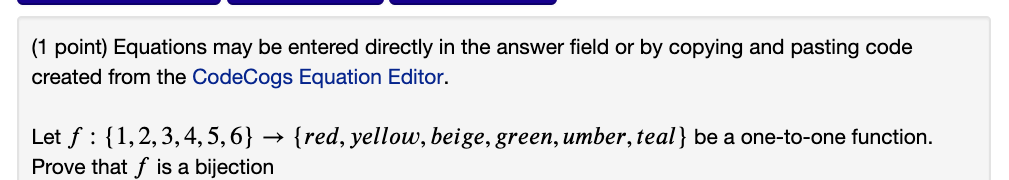 Solved (1 point) Equations may be entered directly in the | Chegg.com