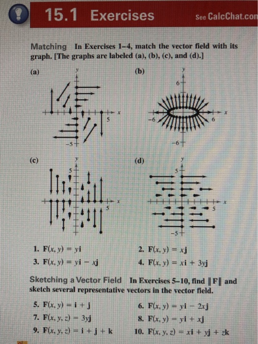 Solved 15.1 Exercises See CalcChat.con Matching In Exercises | Chegg.com
