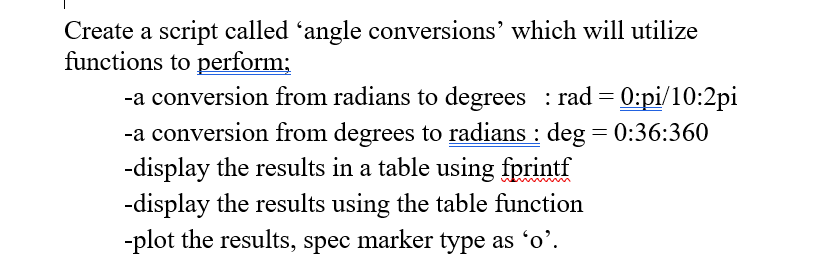 Solved Create a script called “angle conversions' which will | Chegg.com