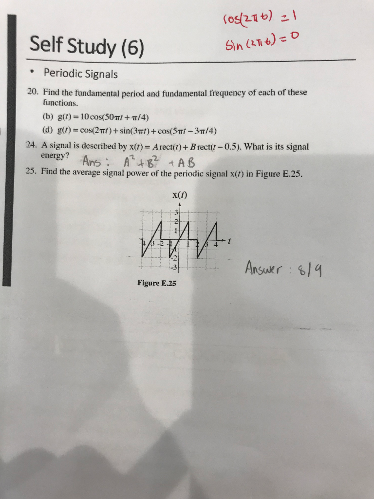 Solved Hi can you help me solve the following signals and | Chegg.com