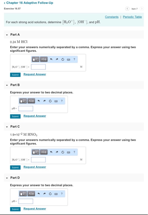 Solved Chapter 16 Adaptive Follow-Up Exercise 16.57 For each | Chegg.com
