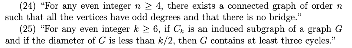 (24) "For any even integer n≥4, there exists a | Chegg.com