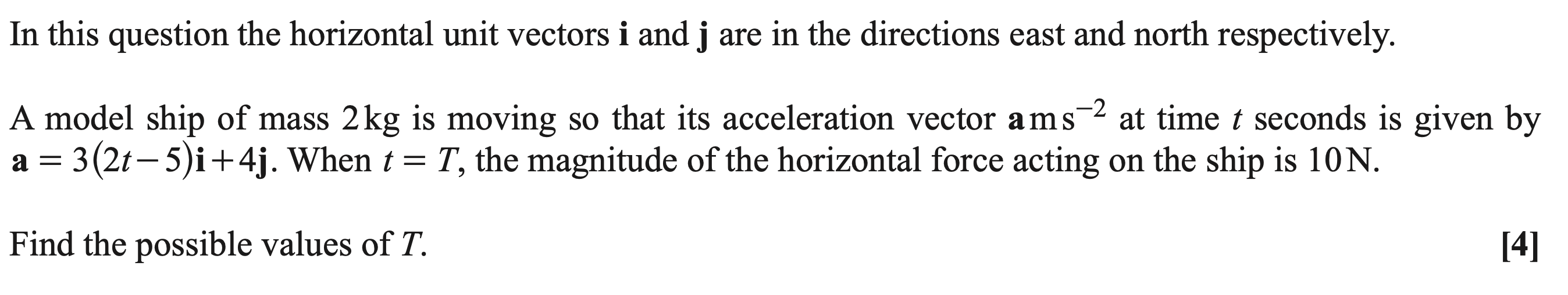 Solved In this question the horizontal unit vectors i and j | Chegg.com